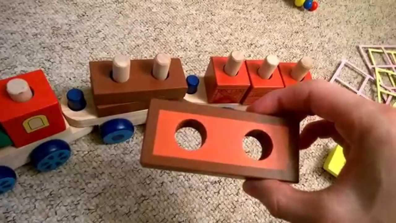 Unboxing WOODY Stacking Blocks Train - YouTube