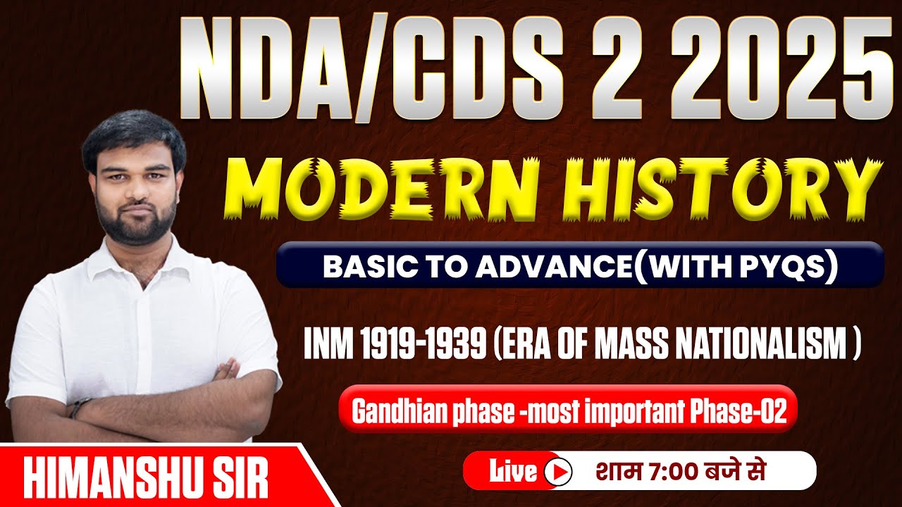 NDA/CDS 2 2025 Modern History INM 1919-1939 Era of Mass Nationalism ...