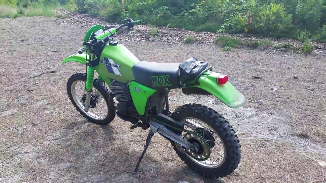 82 kawasaki kdx 450 out for a romp breakin it in!! - YouTube