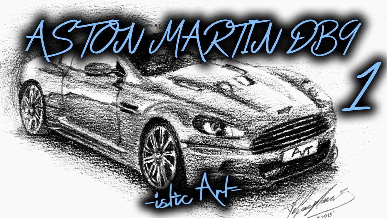 Amazing drawing: Aston Martin DB9 Pt 1 - YouTube