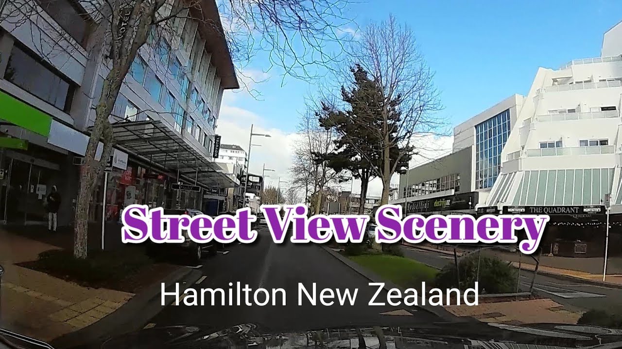 Drive Through Hamilton, New Zealand, Street View Scenery from Car ...
