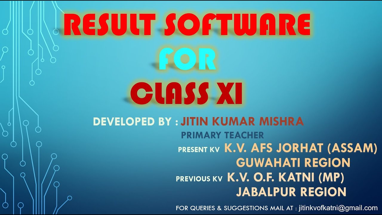 Demo of latest Class 11 Result Software - YouTube