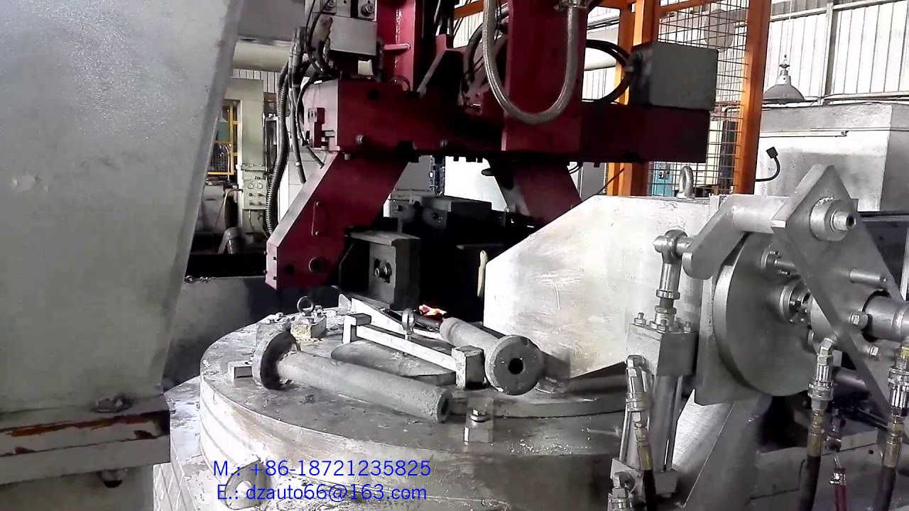 Low Pressure Die Casting Machine - two manipulators - YouTube