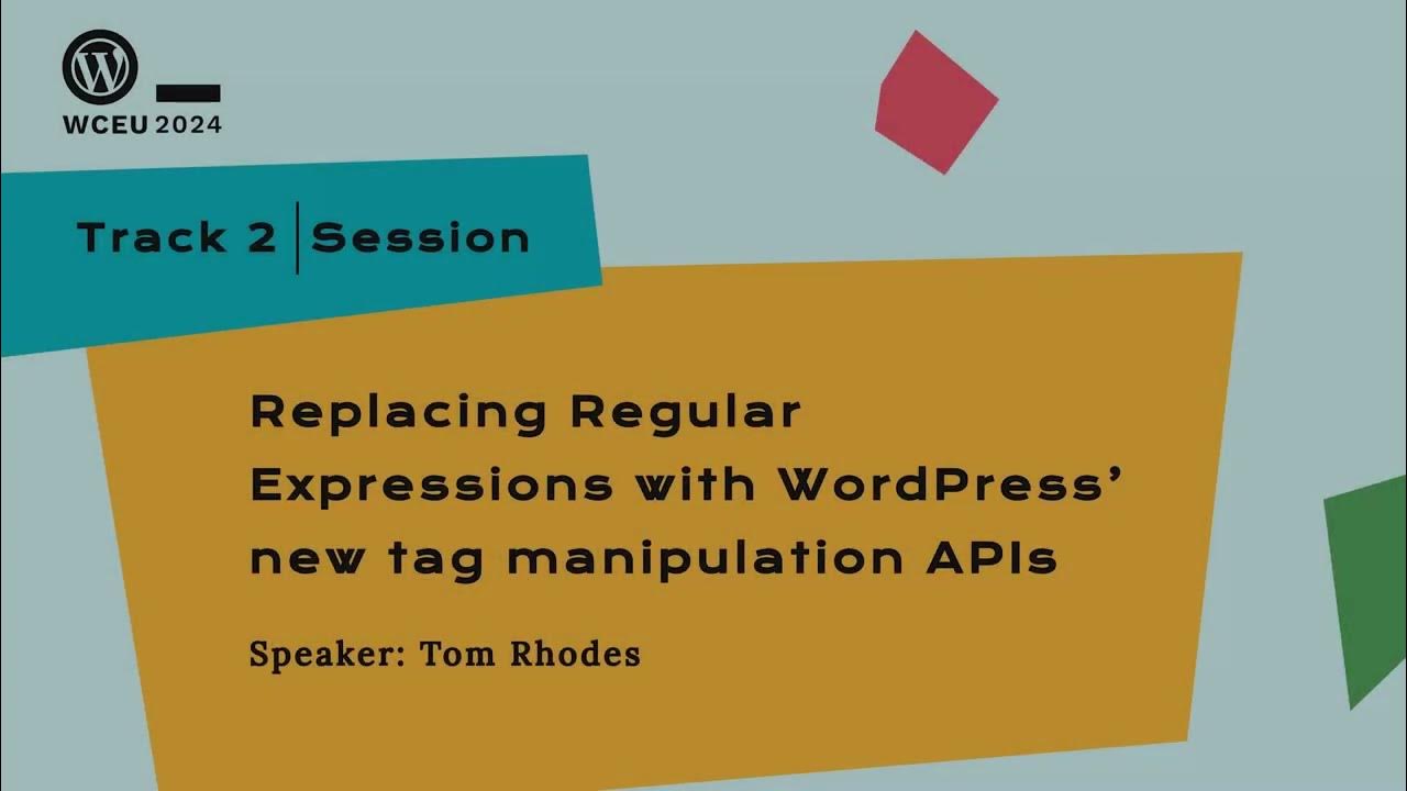 Replacing Regular Expressions with WordPress’ new tag manipulation APIs - YouTube