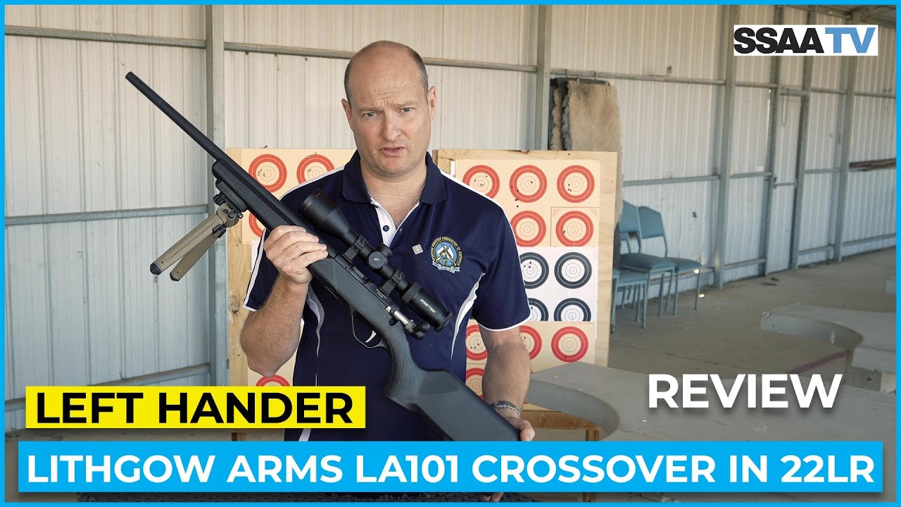 Left-Handed Rifle Review: Lithgow LA101 Crossover in .22LR - YouTube