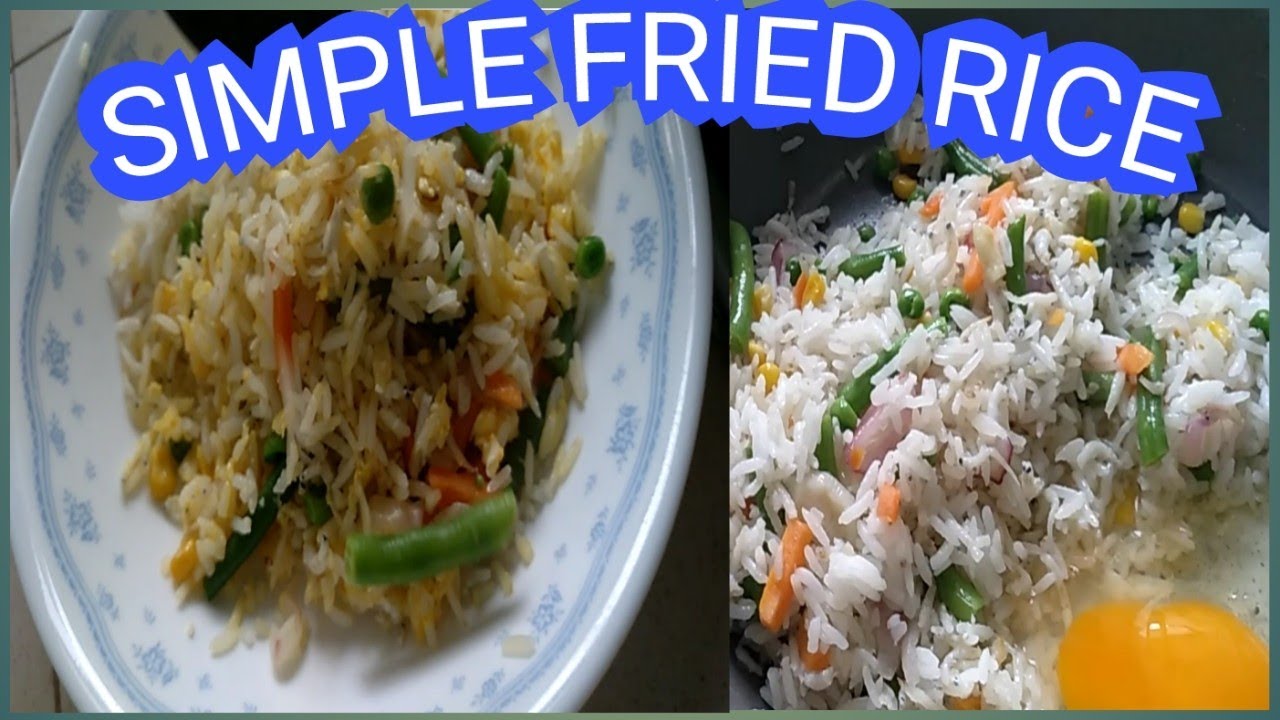 How To Make Simple Fried Rice With Dilis & Eggs - YouTube