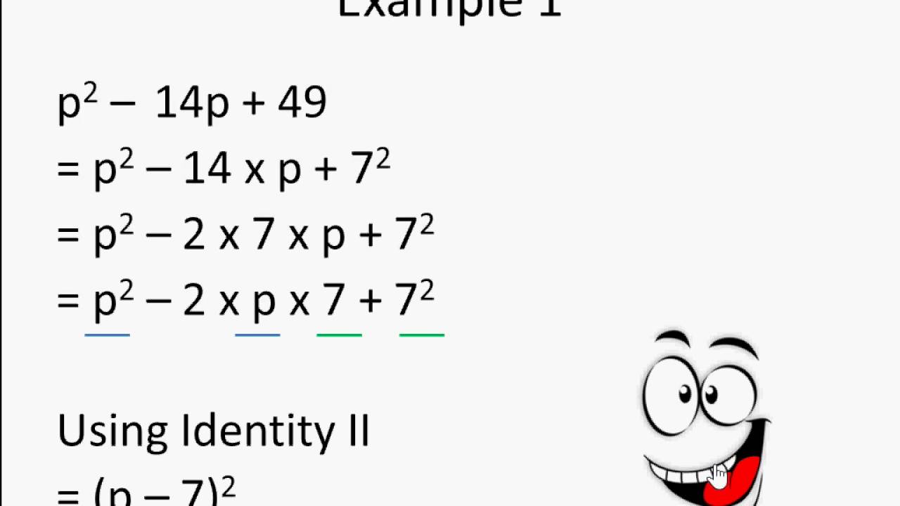 Maths Polynomial Factoring Using Identities English YouTube