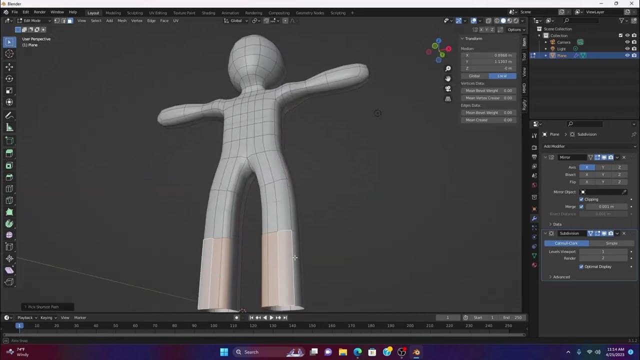 Blender Tutorial Part 1: How to make basic human models - YouTube