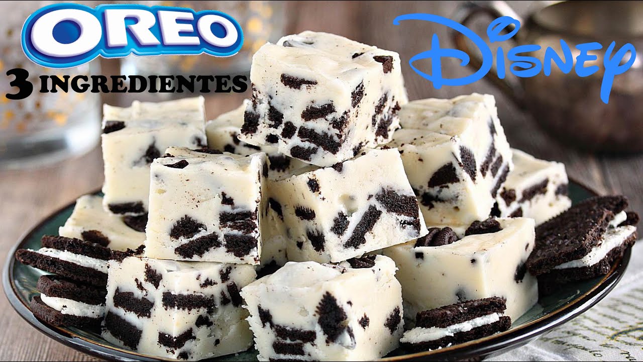 POSTRE DE GALLETA OREO CON SOLO 3 INGREDIENTES, COMO EN DISNEY 🏰 FUDGE ...