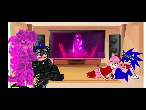 Godzilla And Sonic react to Evolved Godzilla and Super Sonic vs Shin Sonic 