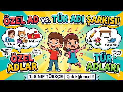 Özel Ad ve Tür Adı Şarkısı | 1. Sınıf Türkçe Eğlenceli Öğrenme