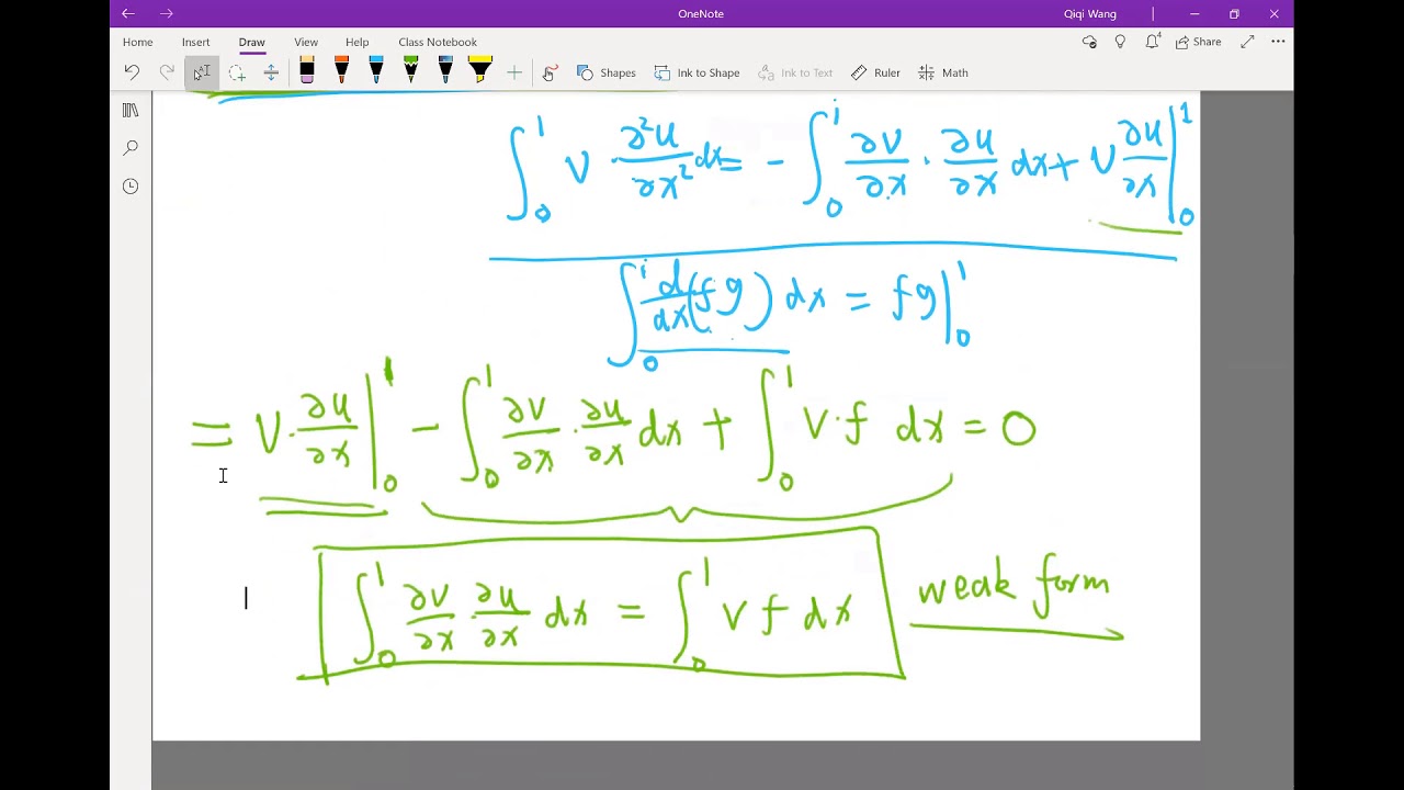 Lecture12.02. Weak form derived for the Poisson PDE - YouTube