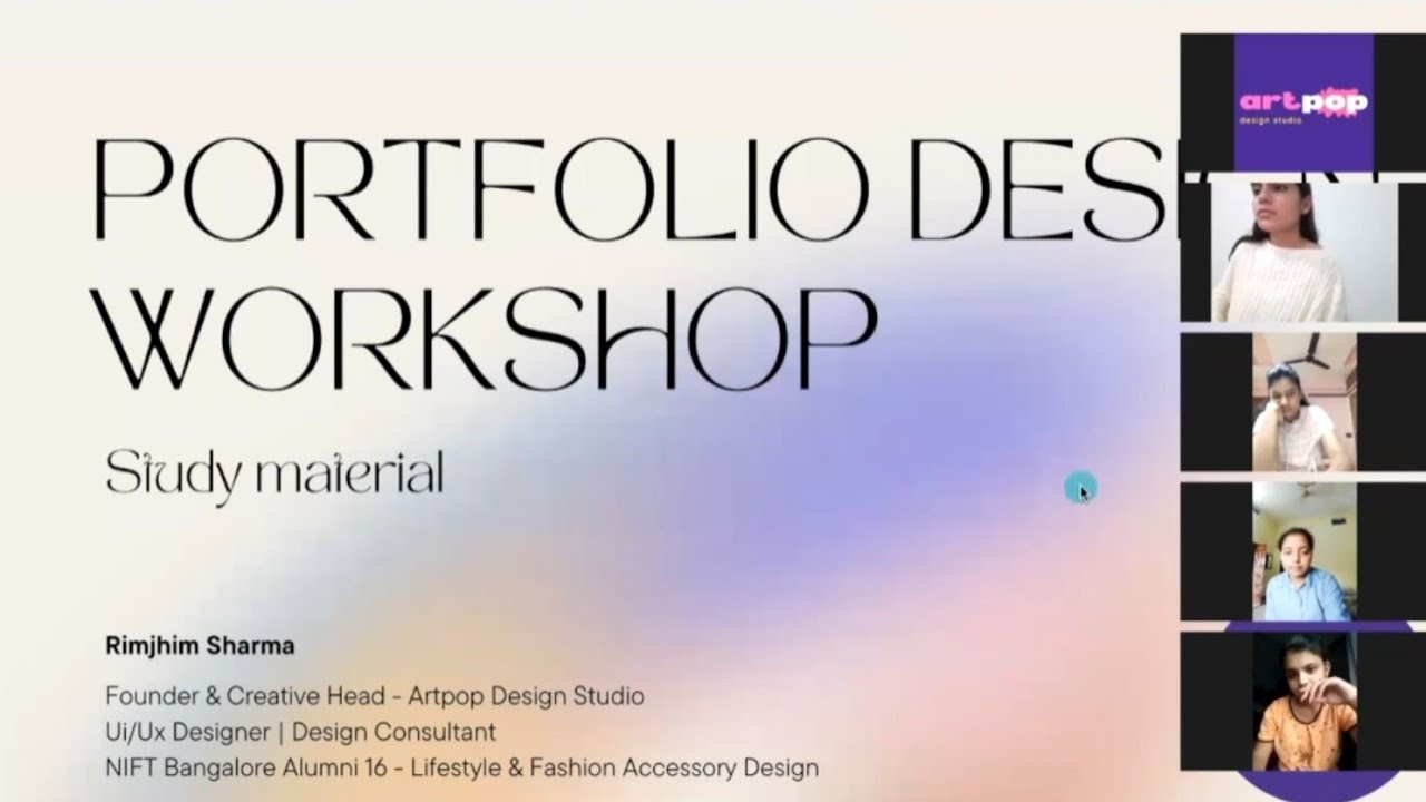 How to Design PORTFOLIO? NID NIFT CEED Live Class | #nid #ceed # ...