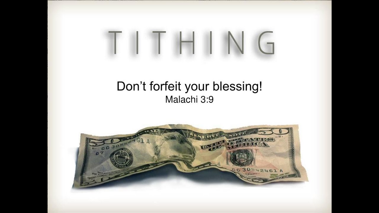 Bring the whole tithe into the storehouse, that there may be food in my ...