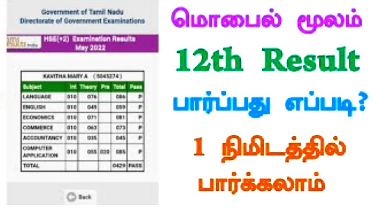 How To Check 12th Result 2023 Tamil Nadu How To See 12 Result In
