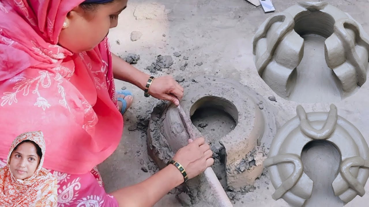Indian Desi Mitti Ka Chulha//Mitti Ka Chulha Kaise banaye//Wood Stove ...