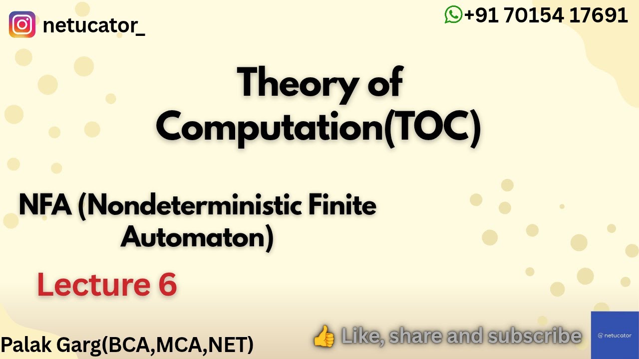 NFA Theory |NFA Explained with Example | Second Last Bit is 1#TOC#NFA# ...