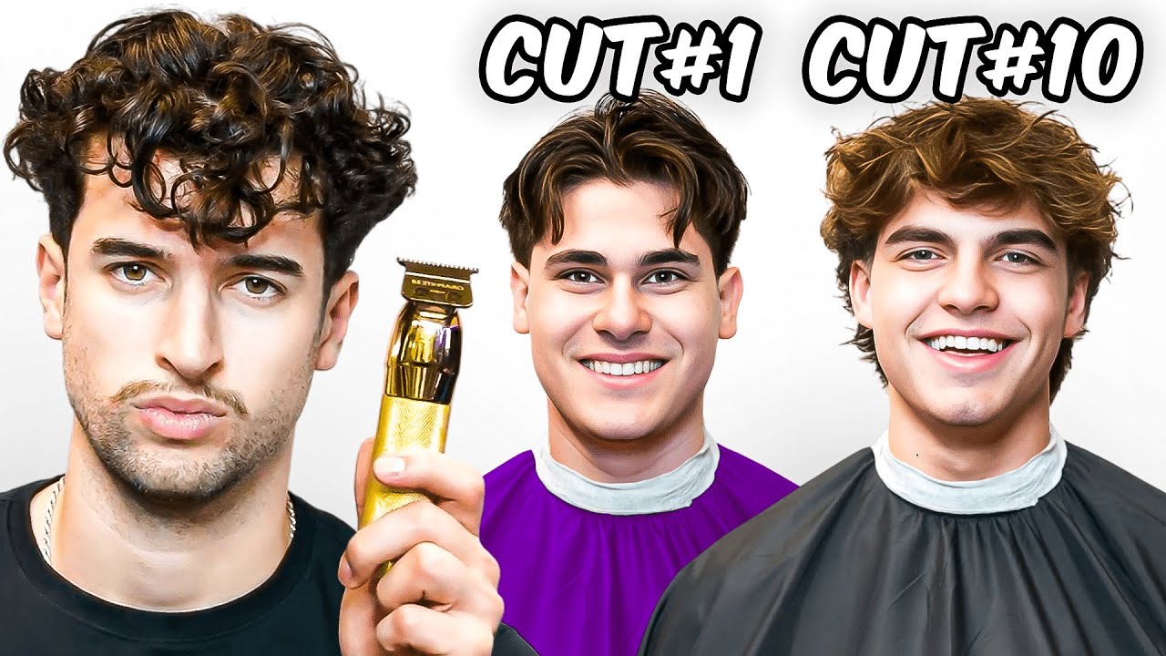 10 Haircuts in 10 Minutes! - YouTube