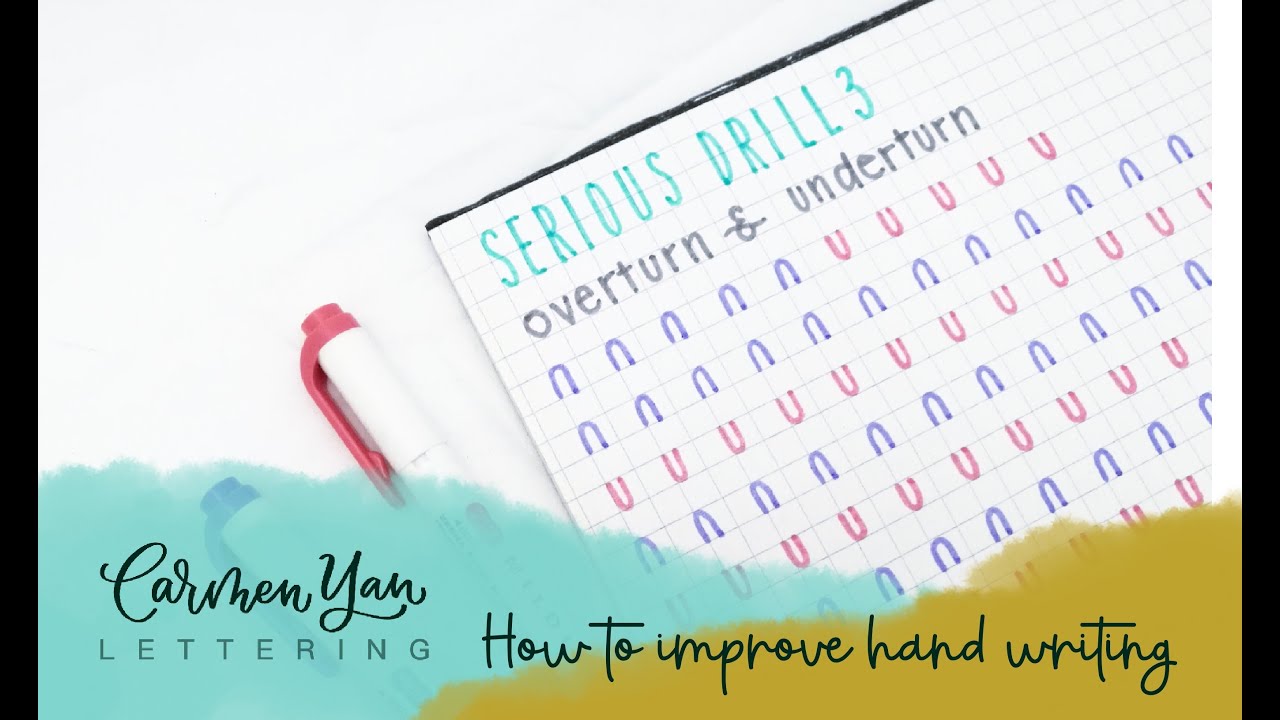 How to Improve Handwriting | Drill 3 Overturn & Underturn | Modern ...
