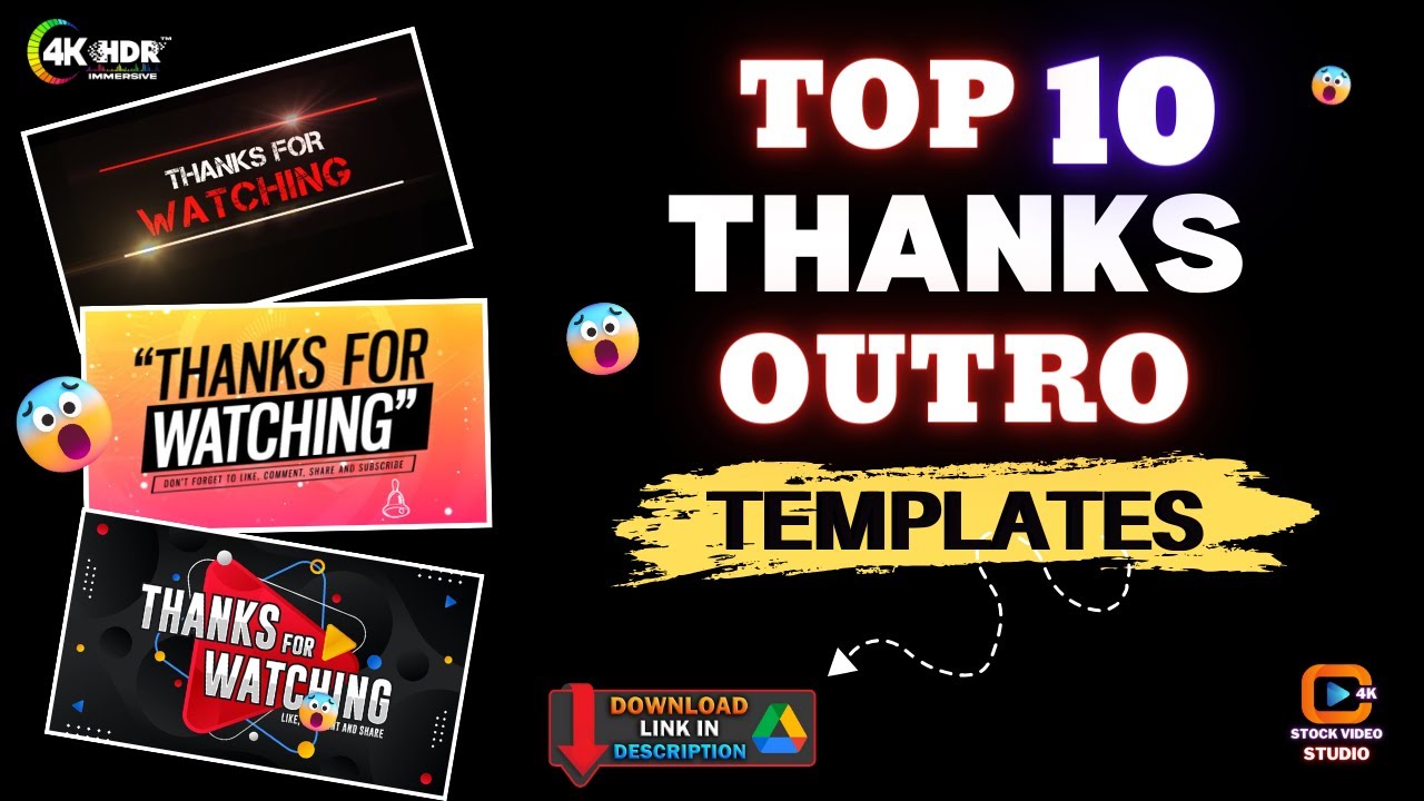 10 Must-Have YouTube Outro Templates for 2023 | Free Download | No ...