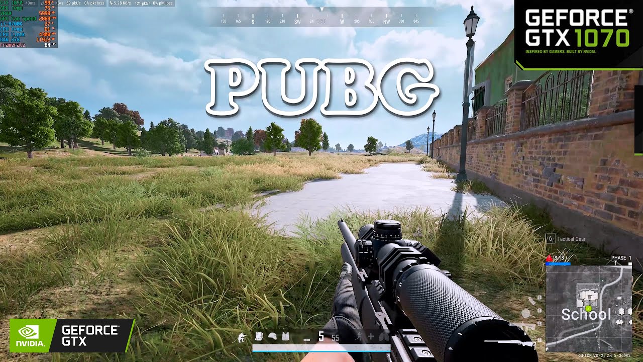 PUBG - Erangle Map : GTX 1070 8GB | Gameplay with Performance Stats ...