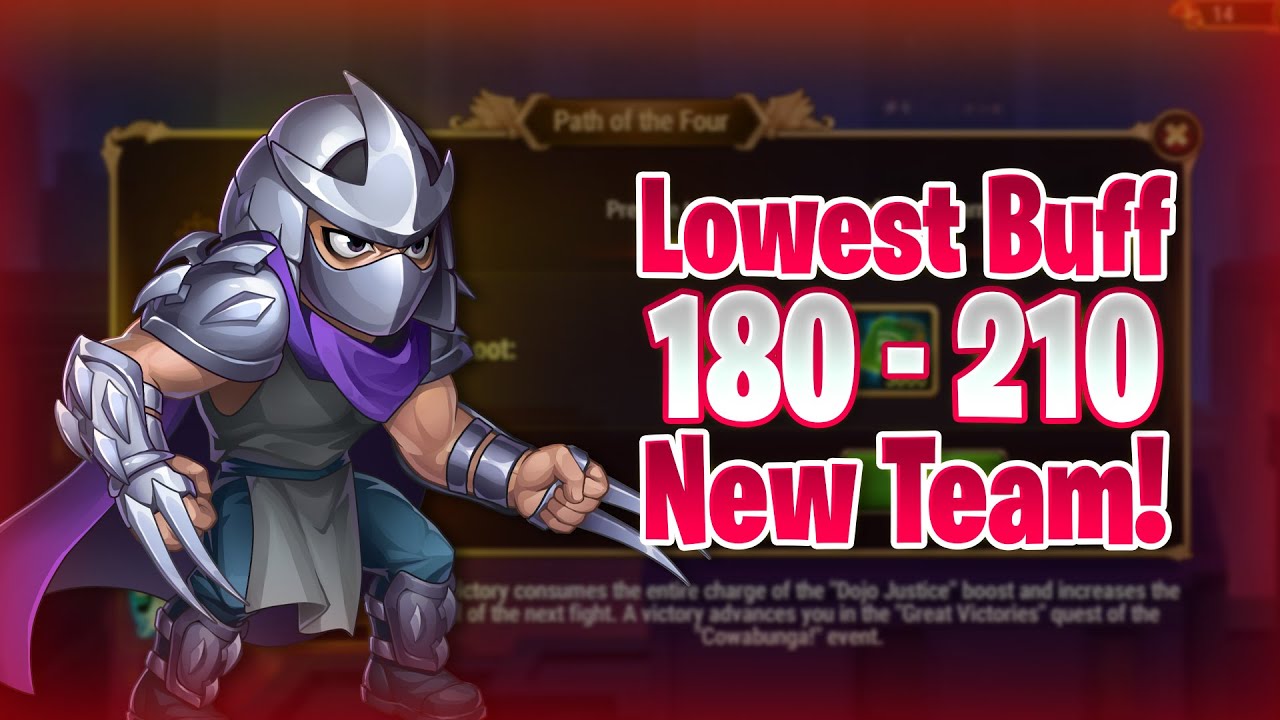 New Best Team for Path of the Four Levels 180-210 | Lowest Buff | Hero ...