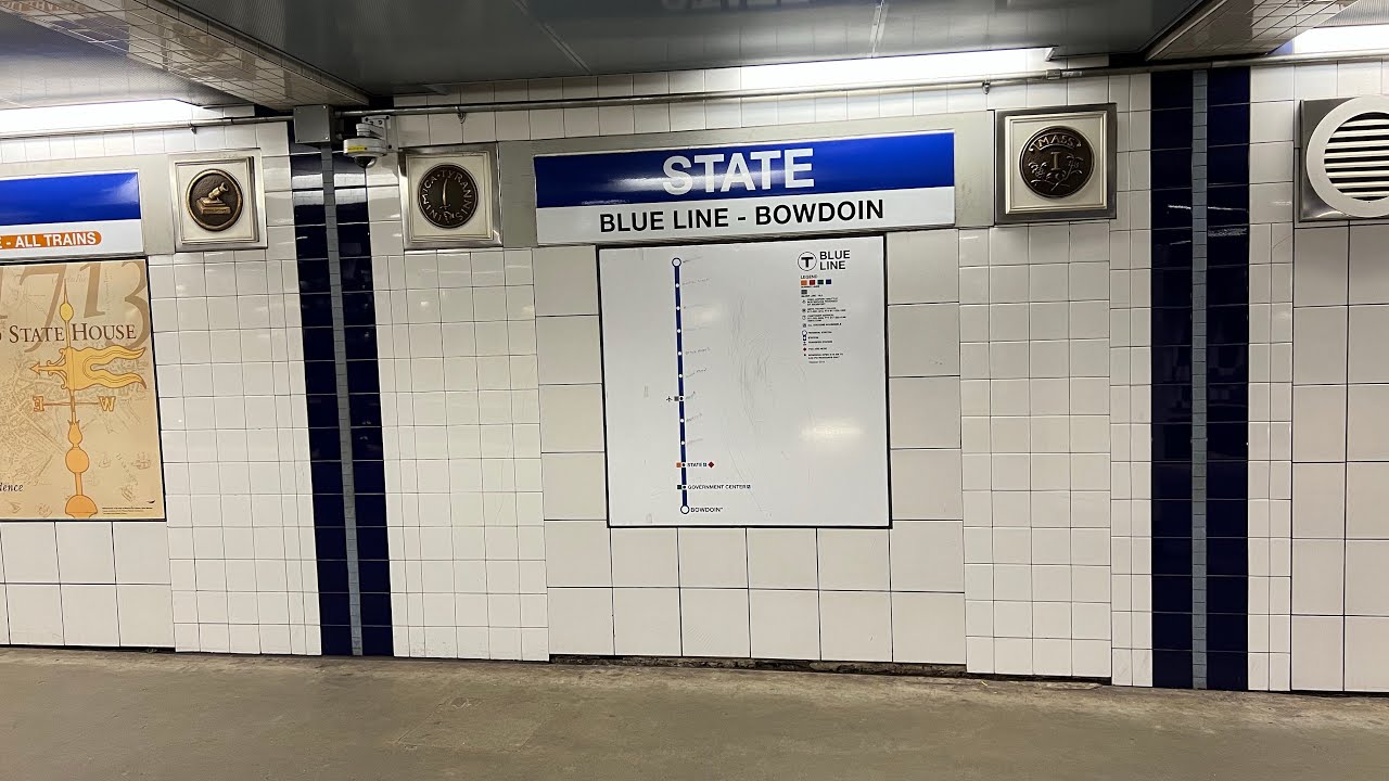 MBTA: Blue Line Subway Train Action At State Station MA: (03/07/2022 ...