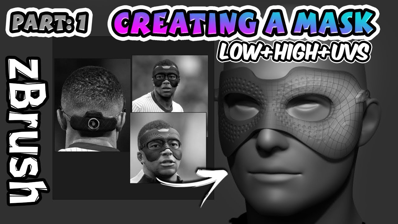Creating a Mask in zBrush (Low, High with UVs) - YouTube