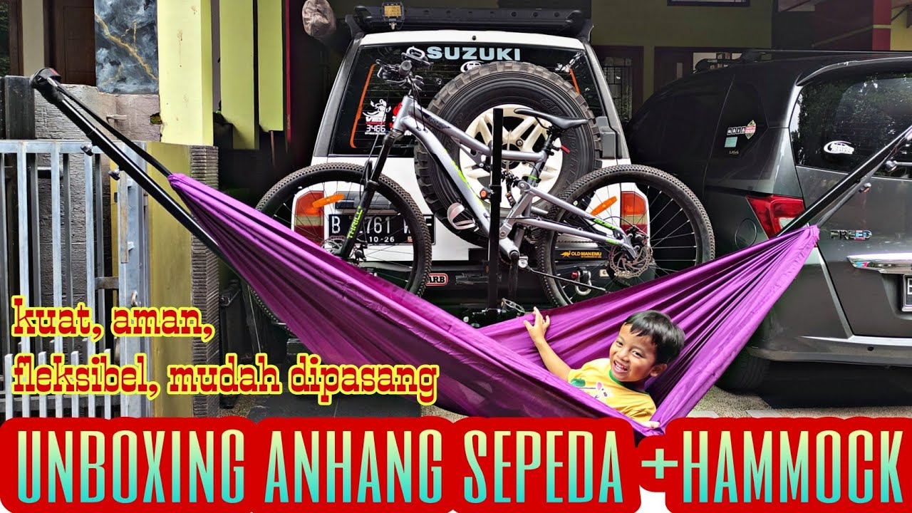 unboxing anhang sepeda plus hammock || custom bike carrier - YouTube