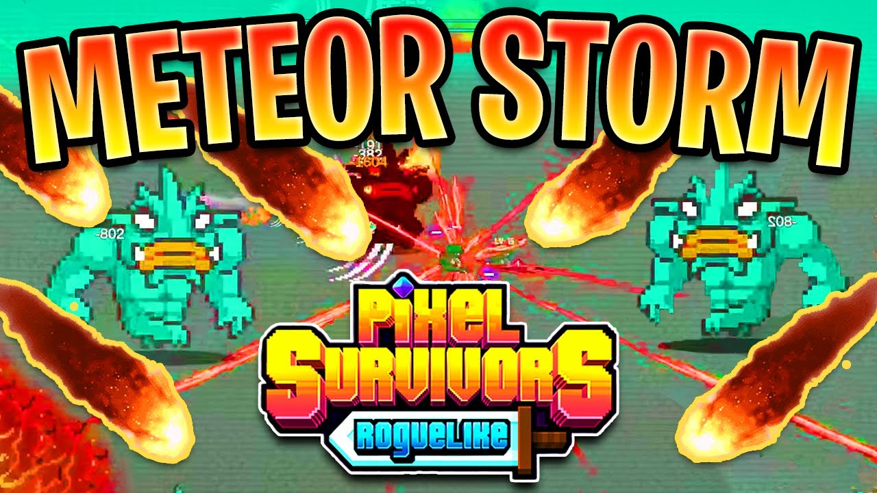 It's Raining Meteors! | Pixel Survivors: Roguelike - YouTube
