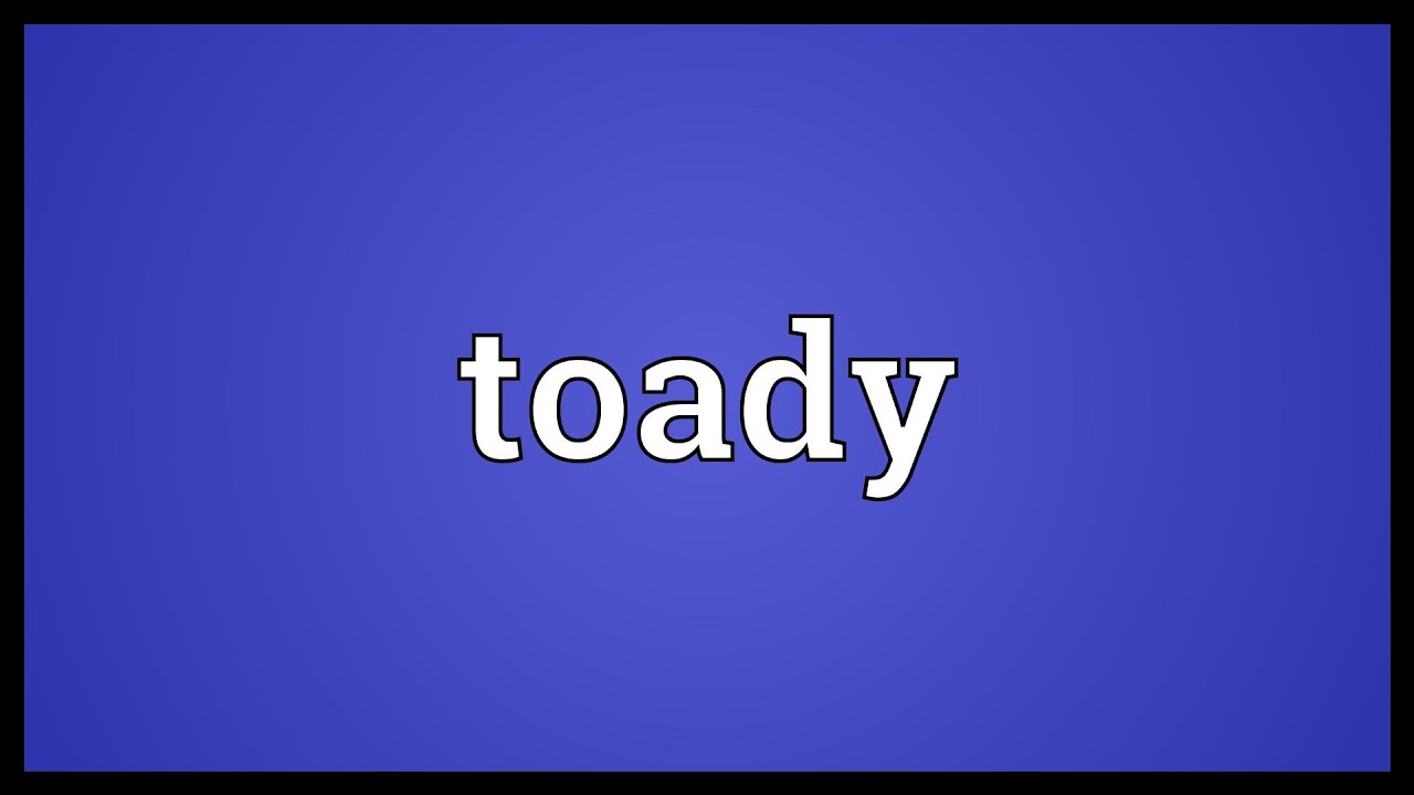Toady Meaning - YouTube