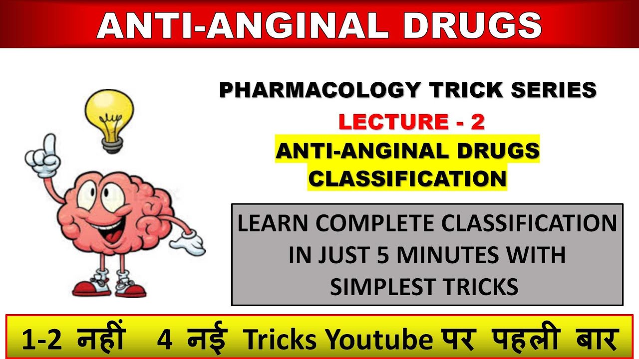 Trick to Learn Antianginal Drugs Classification Pharmacology ...