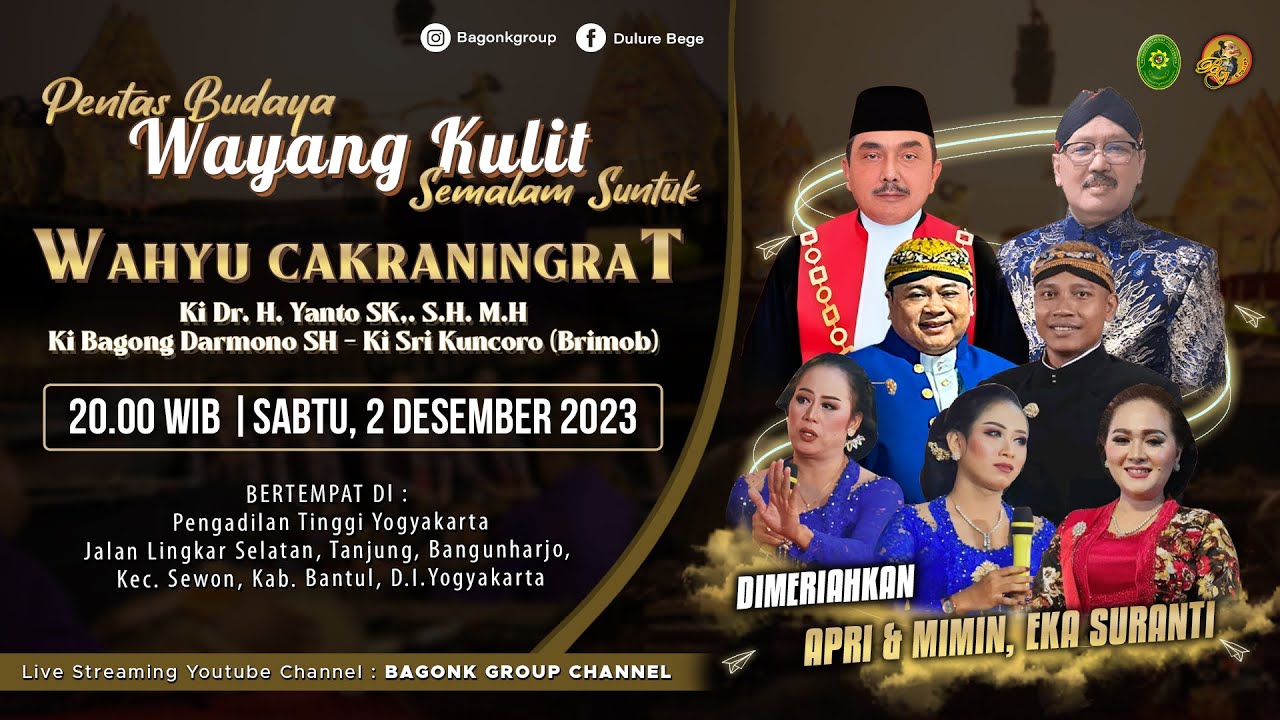 Live Wayang Kulit di Pengadilan Tinggi Yogyakarta. Ki Dr. Yanto, Ki ...