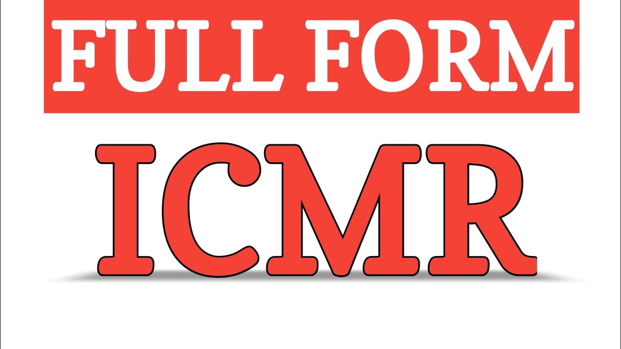 FULLFORM OF ICMR - YouTube
