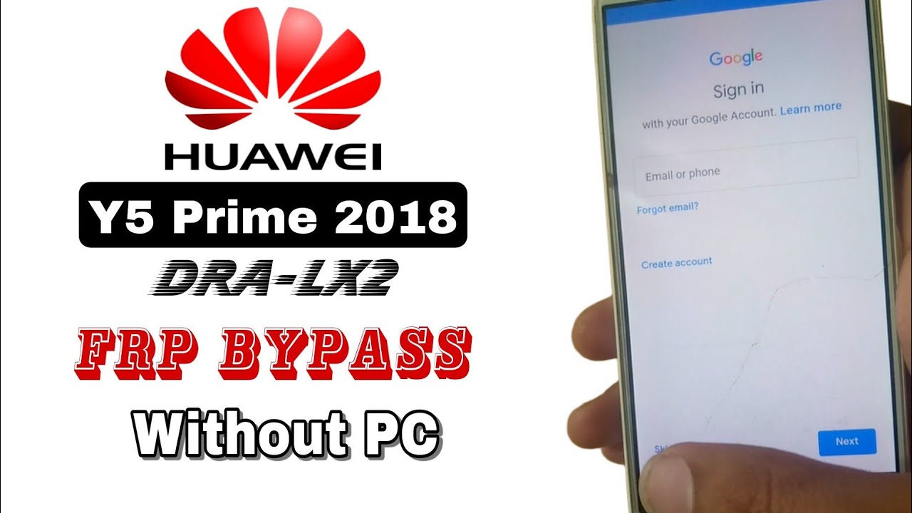 Huawei Y5 Prime 2018 Dra-lx2 Google Account/FRP Lock Bypass Without PC ...