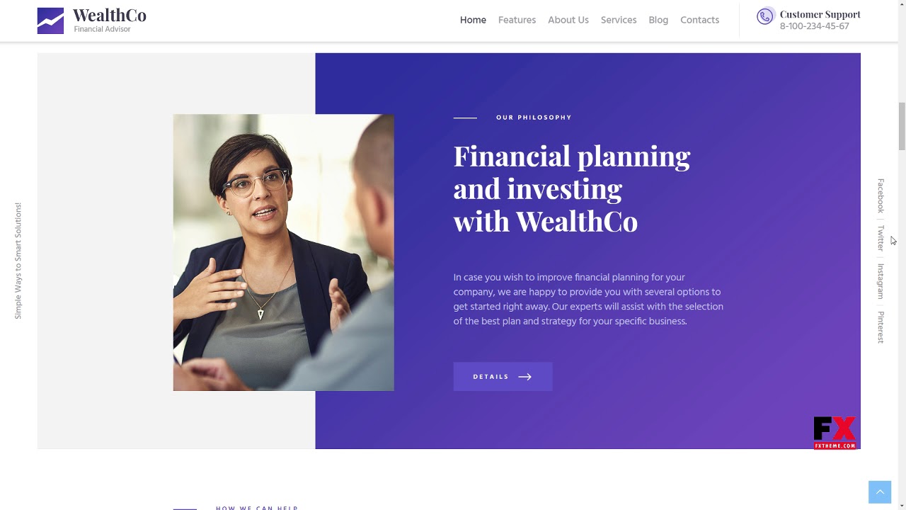 WealthCo A Fresh Business and Financial Consulting WordPress Theme ...