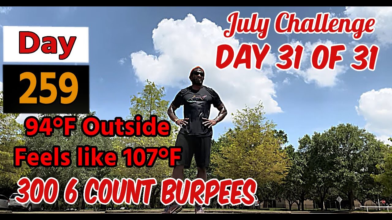 300 6 Count Burpees for a Day LAST DAY! (Day 31 of 31) - YouTube