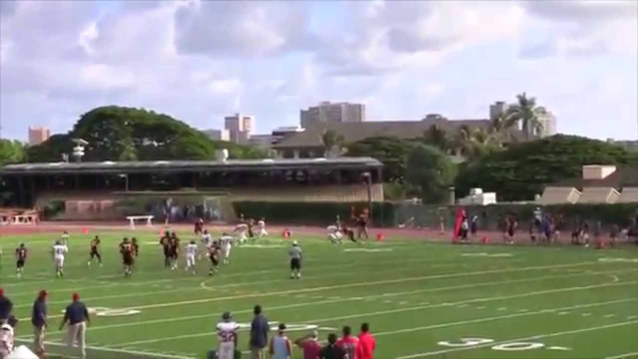 CHRIS KOBAYASHI PUNAHOU FOOTBALL HIGHLIGHTS (2014) - YouTube