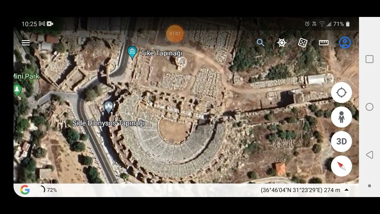 City of Side / Antalya city / Turkey city / Google Earth maps / Turkey ...