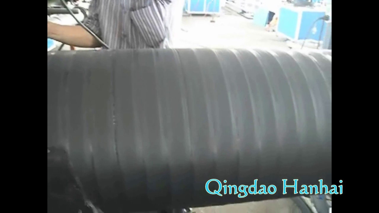 HDPE jacket pipe production line - YouTube