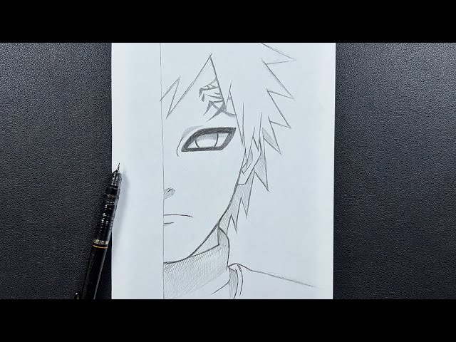 How To Draw Gaara Face