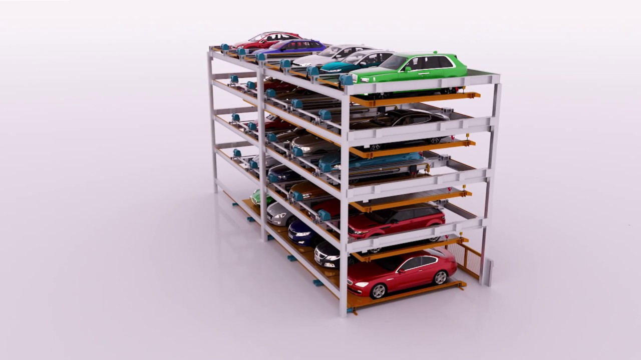 PARKPLUS 5-High Lift-Slide Puzzle Parking System - YouTube