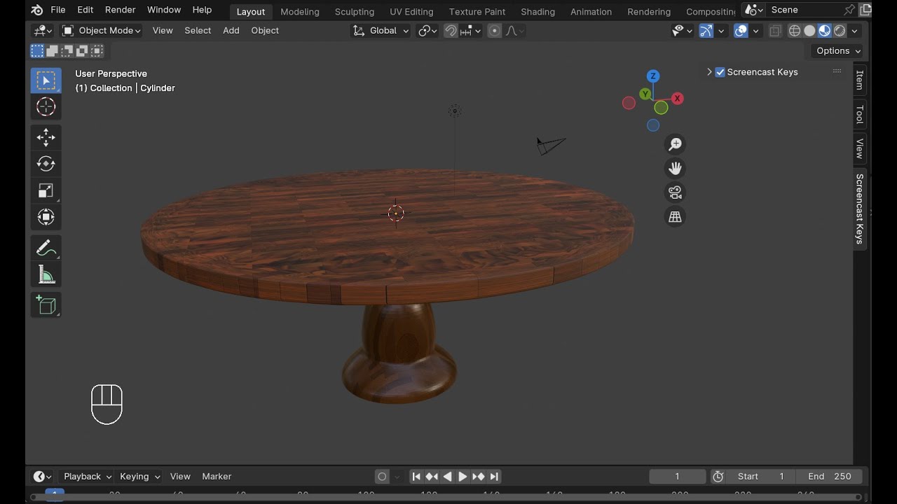 Tutorial basic 3D blender pemula | membuat meja bundar - YouTube