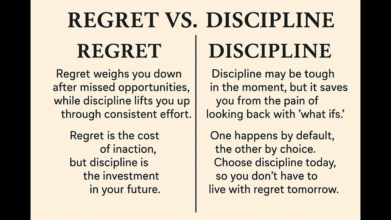 regret vs discipline-motivational video - YouTube