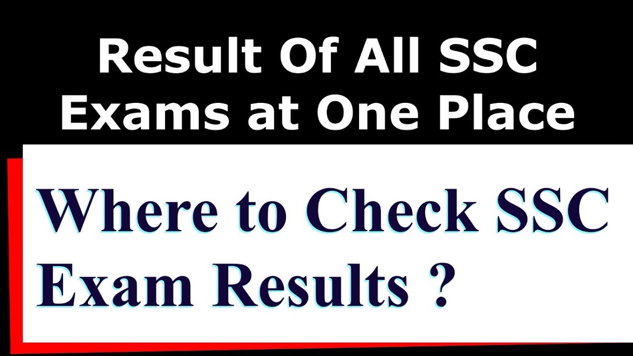 All SSC Exam Results On Single Webpage On SSC Website. See This Small ...