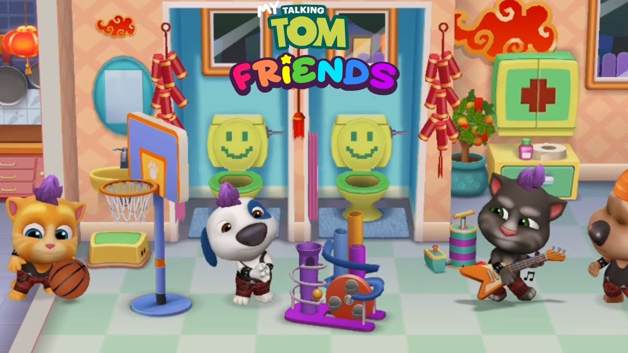 GINGER HANK, TOM DAN BEN BERMAIN BASKET DAN BERMAIN GITAR | MY TALKING ...