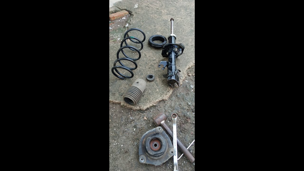 Pasang support shock mobil - YouTube