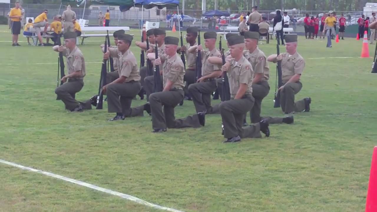 Palm Bay JROTC male platoon exibition at nease 2010 - YouTube