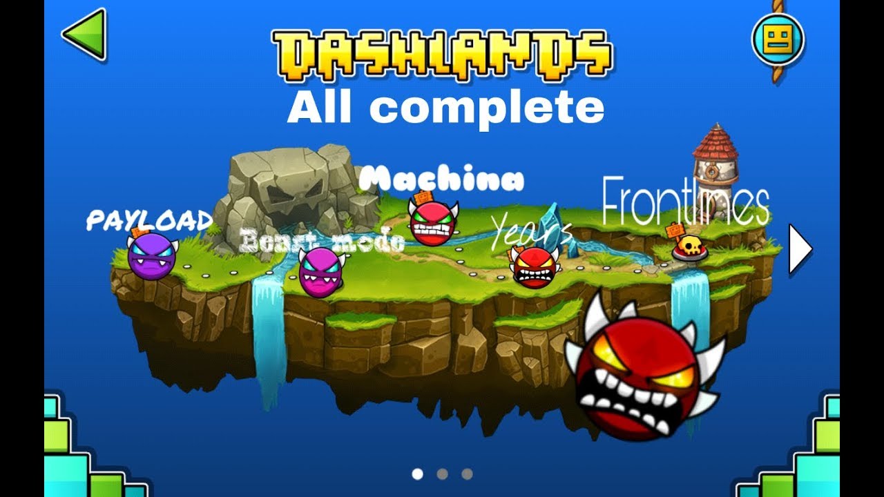 Geometry Dash World - All DashLand Levels completed - YouTube