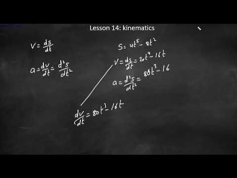 lesson 14 differentiation of kinematics - YouTube